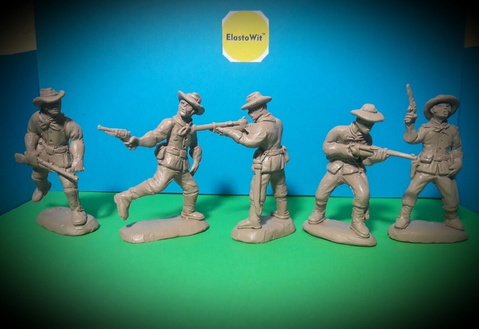 ELASTOWIT NEW ERA RUBBER WILD WEST CAVALRY 8 FIGURES 60/65/70mm | eBay