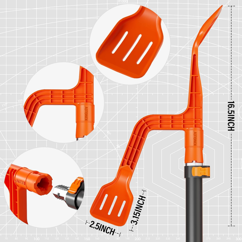 Gutter Cleaning Tool with Threaded, Gutter Cleaner, Mini Rake, Clean ...