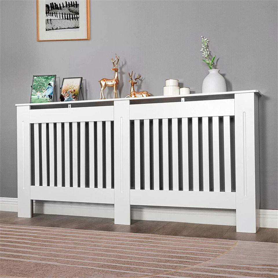 92cm Tall Radiator Cover White Wall Cabinet MDF Modern Wood Cabinet ...