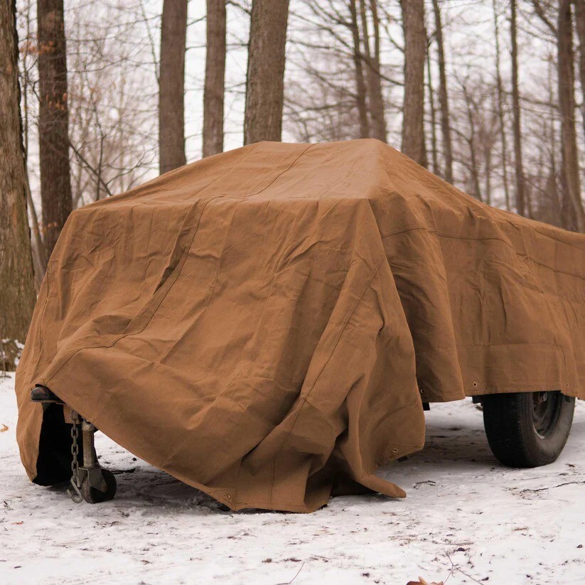 Heavy Weight 18oz Cotton Canvas Tarpaulin – Wax Treated & Durable | eBay UK