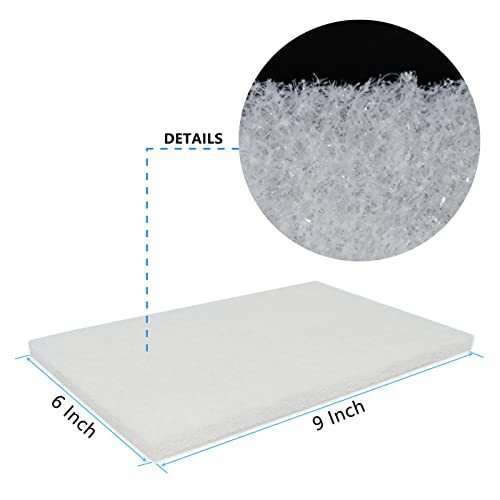 10 Pcs 6X9 White Scuff Pads 2000 Grit General Purpose Cleaning And ...