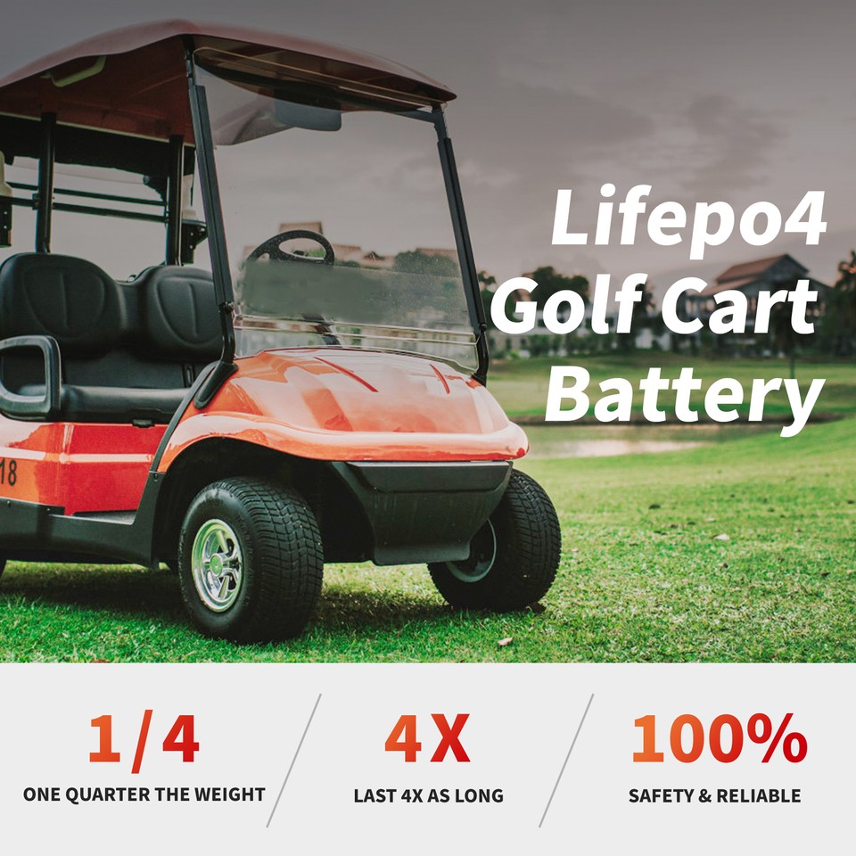 36V 48V 105Ah LiFePO4 Golf Cart Lithium Battery BMS 10 Year Lifespan ...