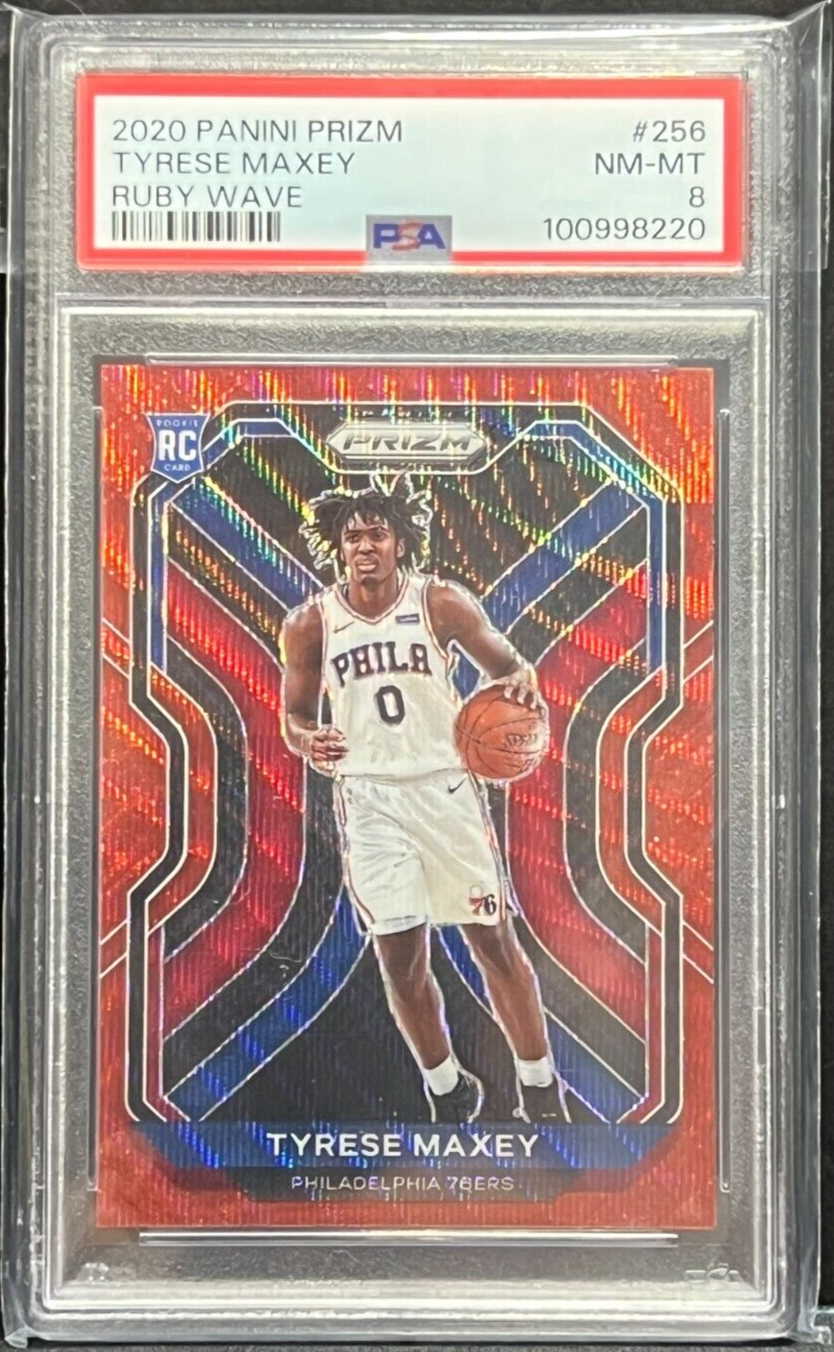 2020-21 Panini Prizm - Tyrese Maxey #256 Ruby Wave Prizm (RC) for sale ...