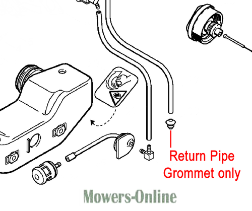 Genuine Stihl Fuel Tank (Return Pipe) Grommet 0000 989 0516 HS80 KM85 ...