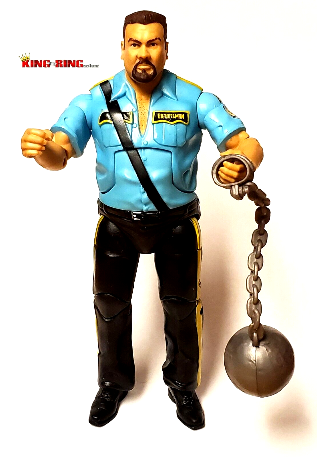 WWE Mattel Elite BIG BOSSMAN BALL & CHAIN HANDCUFFS Wrestling Figure ...