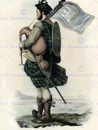 PAINTING PORTRAIT HIGHLAND CLAN SCOTLAND TARTAN MACCRIMMON FINE ART ...