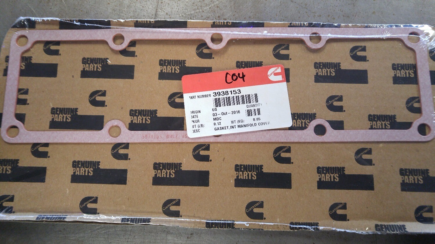 Genuine Cummins 4bt Gasket Intake Manifold Cover- 3938153 for sale ...