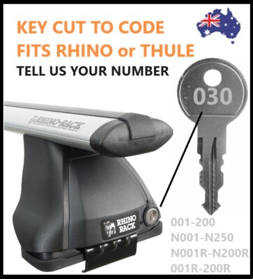 For Thule or Rhino Roof Rack key Ski Bike, Roof Pod Lock Key to Code ...