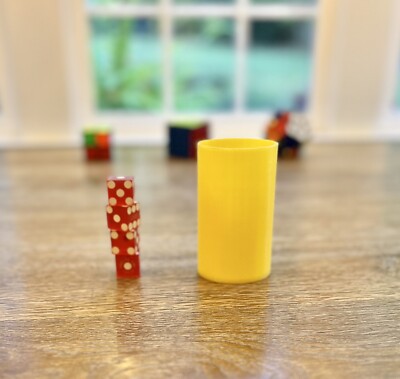 Professional Size Dice Stacking Cup 4 Dice Capacity Straight Taper ...