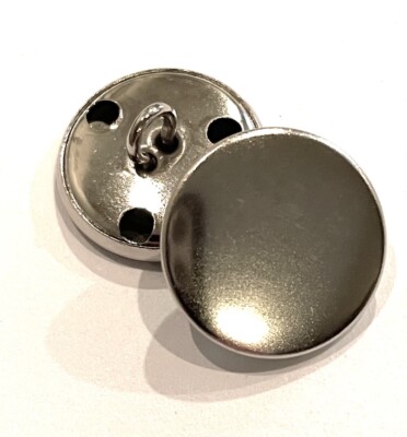 6pcs Round Silver 15mm Shank Metal Buttons With Shiny Mirror Finish | eBay