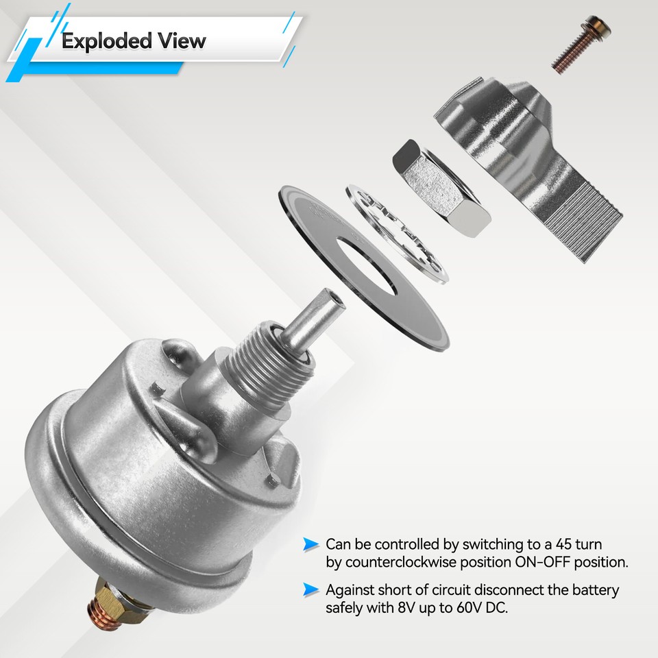 300A-12V High Current Master Battery Disconnect Switch Heavy Duty Power ...