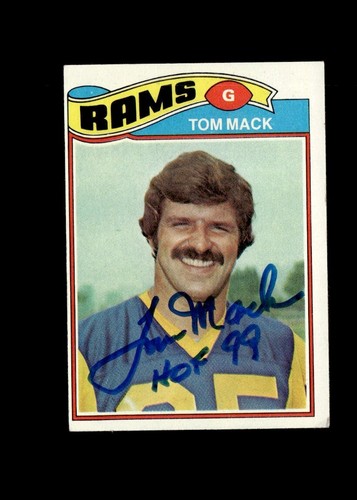 Tom Mack 1977 Topps Rams authentic autographed card | eBay