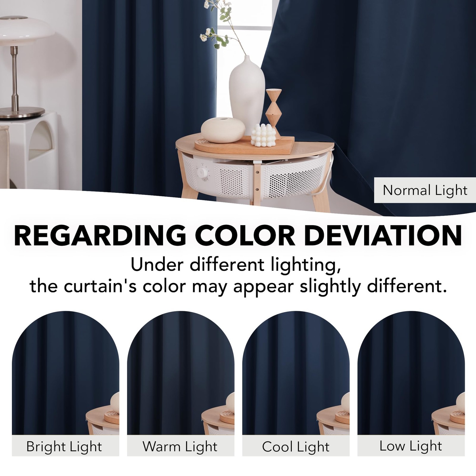 Deconovo Back Tab & Rod Pocket Short Blackout Curtains Drapes Kit