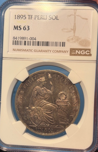 1895 TF Peru Sol NGC MS 63 Freshly Graded | eBay