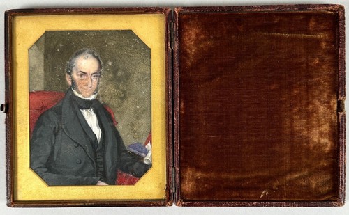 Antique Victorian Miniature Portrait Painting 19th Century American ...