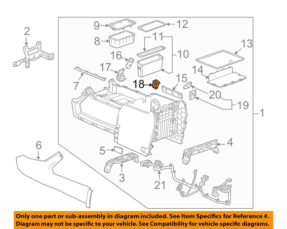 2016-2018 SILVERADO SIERRA TAHOE YUKON USB PORT RECEPTACLE NEW GM ...