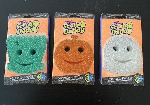 Halloween Scrub Daddy set of 3: Frankenstein, Ghost, Pumpkin NIB ...