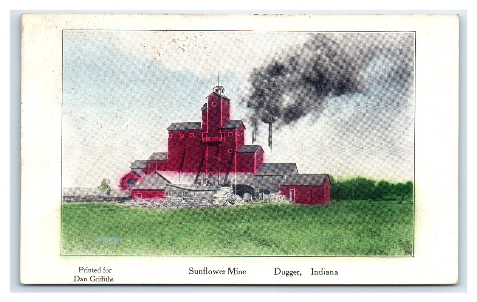 1909 DUGGER, IN Postcard- SUNFLOWER MINE IND - Sullivan County Terra ...