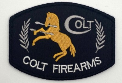 Colt Firearms Patch Iron Sew on Guns Pistol Vintage Style Retro Cap Hat ...