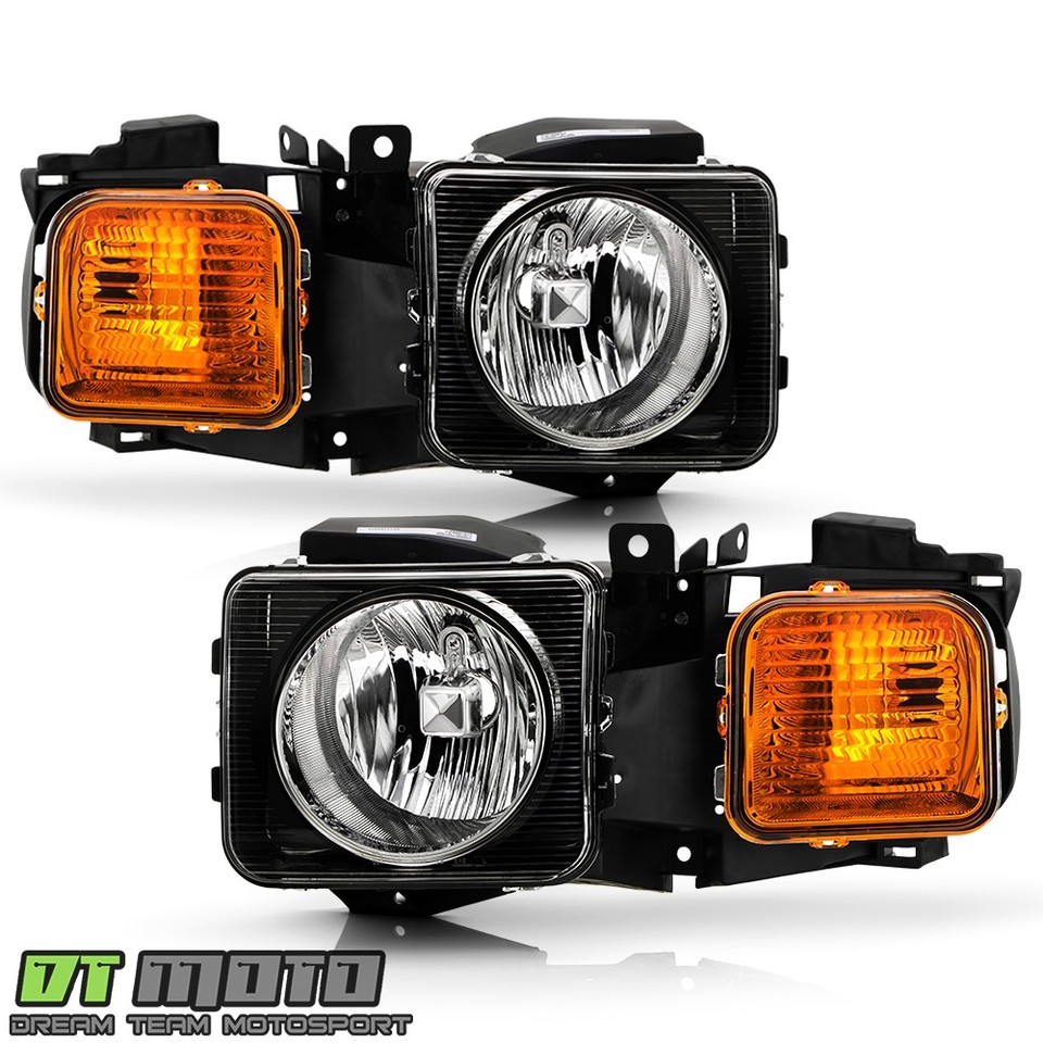 2006-2010 Hummer H3 09-10 H3T Factory Style Headlights Headlamps Pair ...