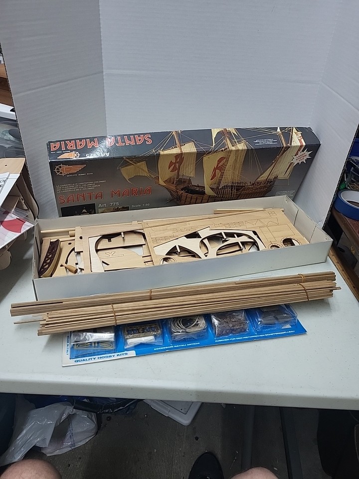 Mantua Model Santa Maria Model Ship Kit Scale 1:50 Art. 775, Open Box ...