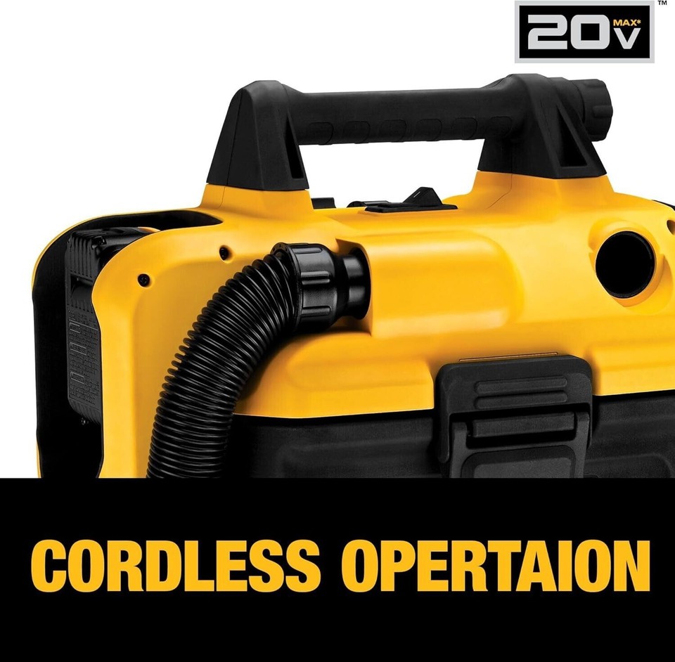 DEWALT DCV580H 20V MAX Cordless Wet-Dry Vacuum, Portable Shop Vac, 2 ...