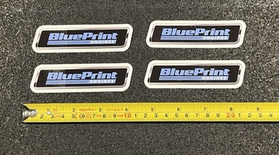 4 BLUE PRINT ENGINES decals stickers classic cars hotrods vintage ...