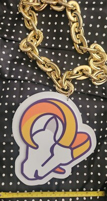 Los Angeles Rams Oversized NFL Fan Chain Necklace Foam | eBay