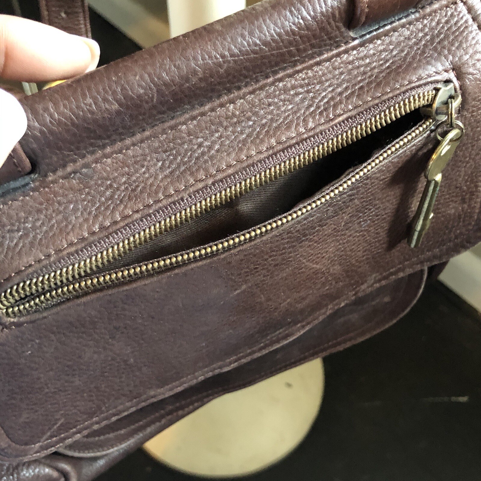 Fossil 1954 Key Crossbody Brown Soft Leather Messenge… - Gem