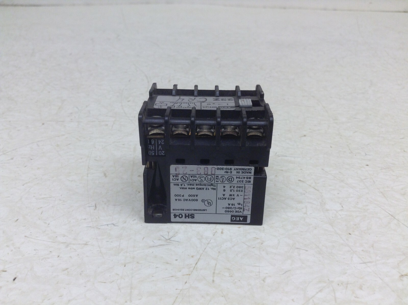 AEG Modicon SH04 22Z 20/24 VAC Coil Relay SH0422Z SH 04 | eBay