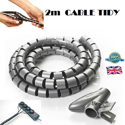 2m CABLE TIDY Spiral Wrap Cable Tidy Wire Organising Tool Kit Cable ...