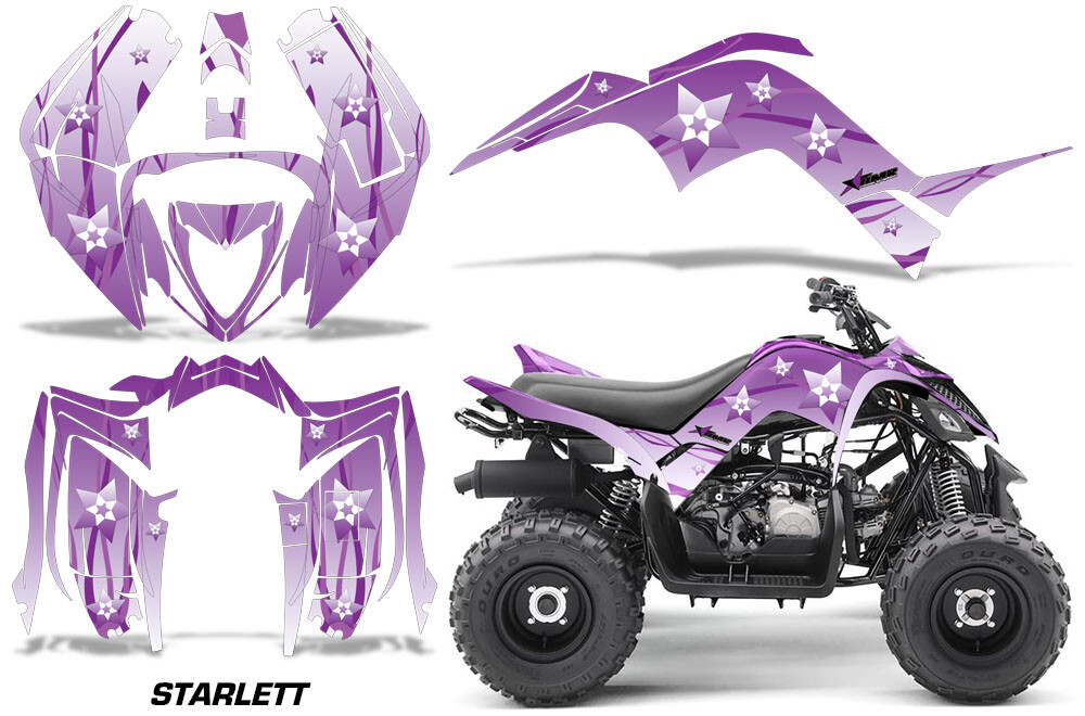 Graphics Kit Decal Sticker For Yamaha Raptor 90 YFM90 16-23 Starlett PU ...