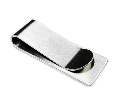 Stainless Steel Money Clip Silver Metal Pocket Holder Wallet Credit ...