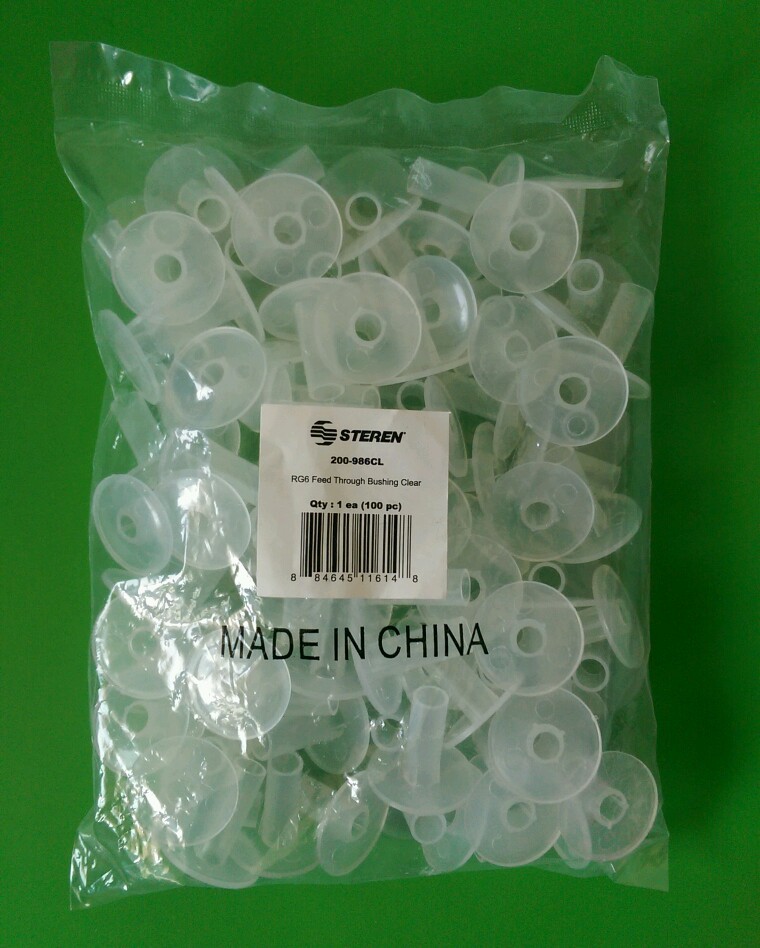 (100 PCS) STEREN RG6 Single Feed Thru Bushing - Clear | eBay