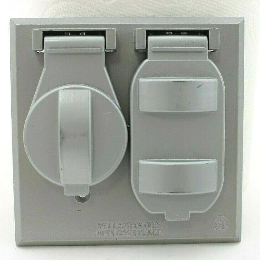 BWF FC-291 two gang cover for a single & a duplex receptacle/switch for ...