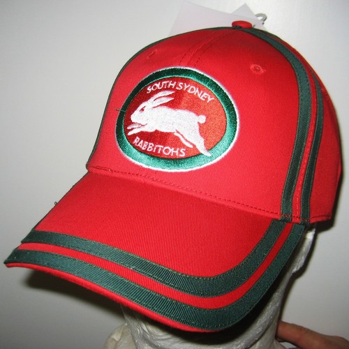 NRL SOUTH SYDNEY RABBITOHS CAP Twin Stripe Adjustable - NEW w/tag ...