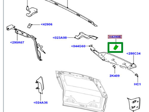 GENUINE LAND ROVER TAILGATE MOULDING TRIM INSERT EVOQUE SPORT DISCOVERY ...