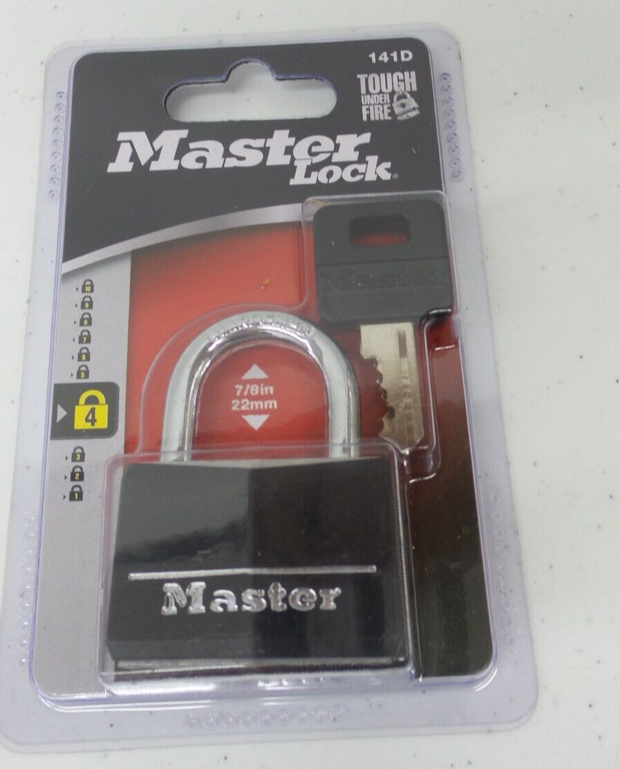 Master Lock 141D Covered Aluminum Keyed Padlock 1-pack Black for sale online | eBay