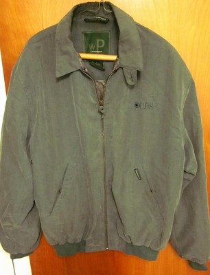 CBS NETWORK plaid small weatherproof jacket 1980s rayon broadcasting ...