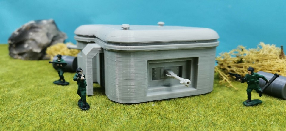 German MG Bunker Military 3D Print World War II Diorama WW2 Model 1:87 ...