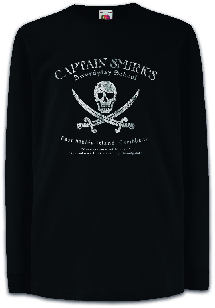 CAPTAIN SMIRK'S SWORDPLAY SCHOOL Secret Kinder Langarm T-Shirt of ...