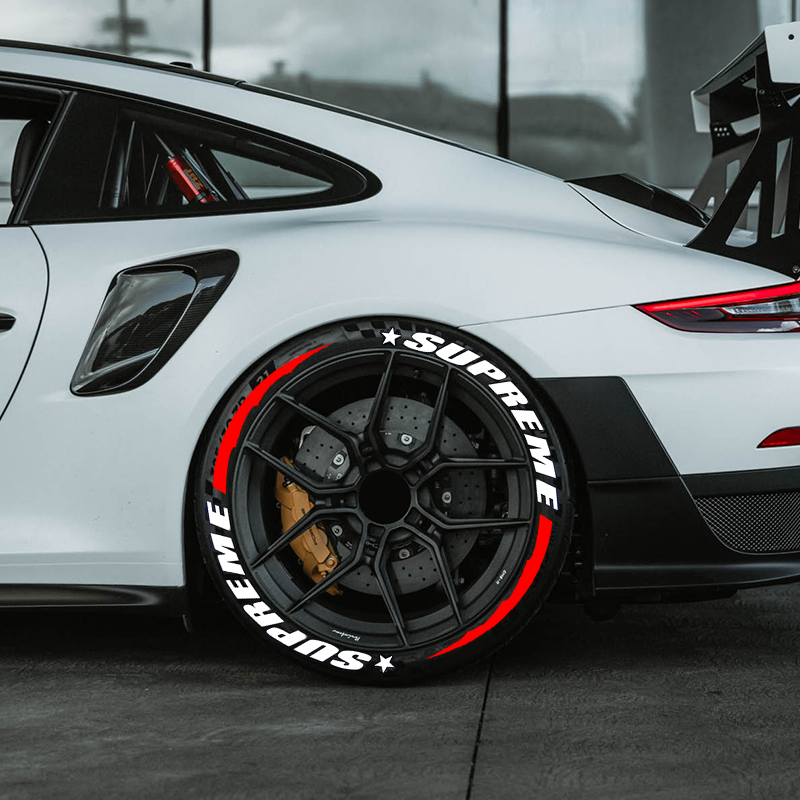 Car Tire Lettering Sticker SUPREME 1.06'' 14''-22'' Full Set For 4 ...