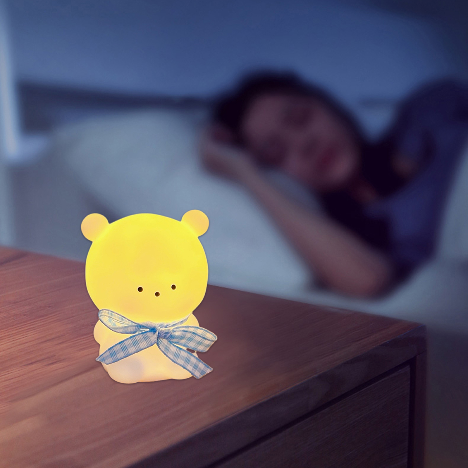 Mini Night Light Novelty Adorable Cartoon Lamp for Flicker-free Eye ...