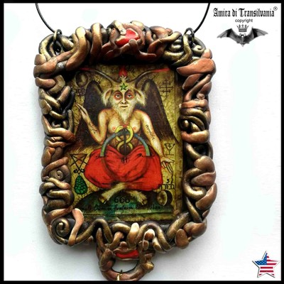 baphomet gothic talisman satanist pendant devil satan amulet necklace ...