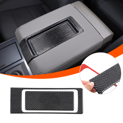 Carbon Fiber Central Control Storage Box Panel Cover Fit For Hummer EV ...