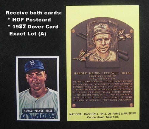Pee Wee Reese HOF Postcard and 1977 Dover Card #80 _ Exact Lot (A) | eBay