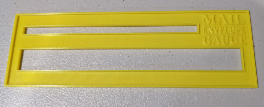 USPS measurement tool, flat envelope thickness gauge, mail shipping ...