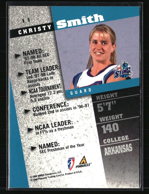 1998 Pinnacle WNBA - #11 Christy Smith (RC) for sale online | eBay