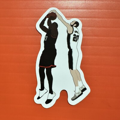 James Harden Block Manu Ginóbili STICKER Houston Rockets NBA Basketball ...