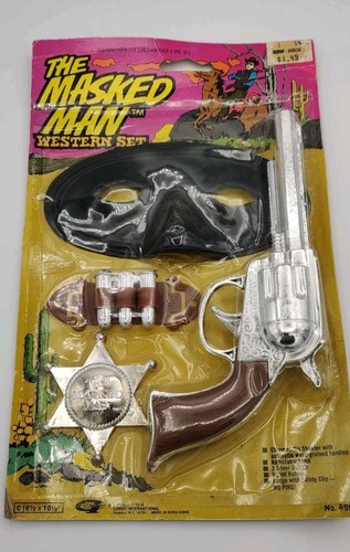 Unlicensed Lone Ranger The Masked Man Set with silver bullets Toy Gun ...